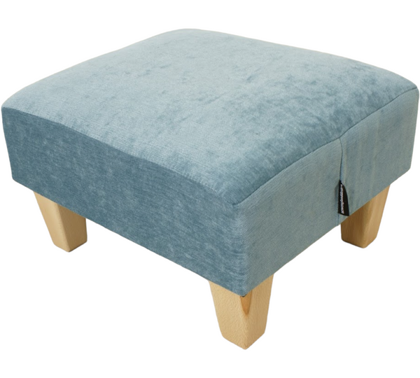 Half Classic Footstool in Velvet – New England Sofa Design